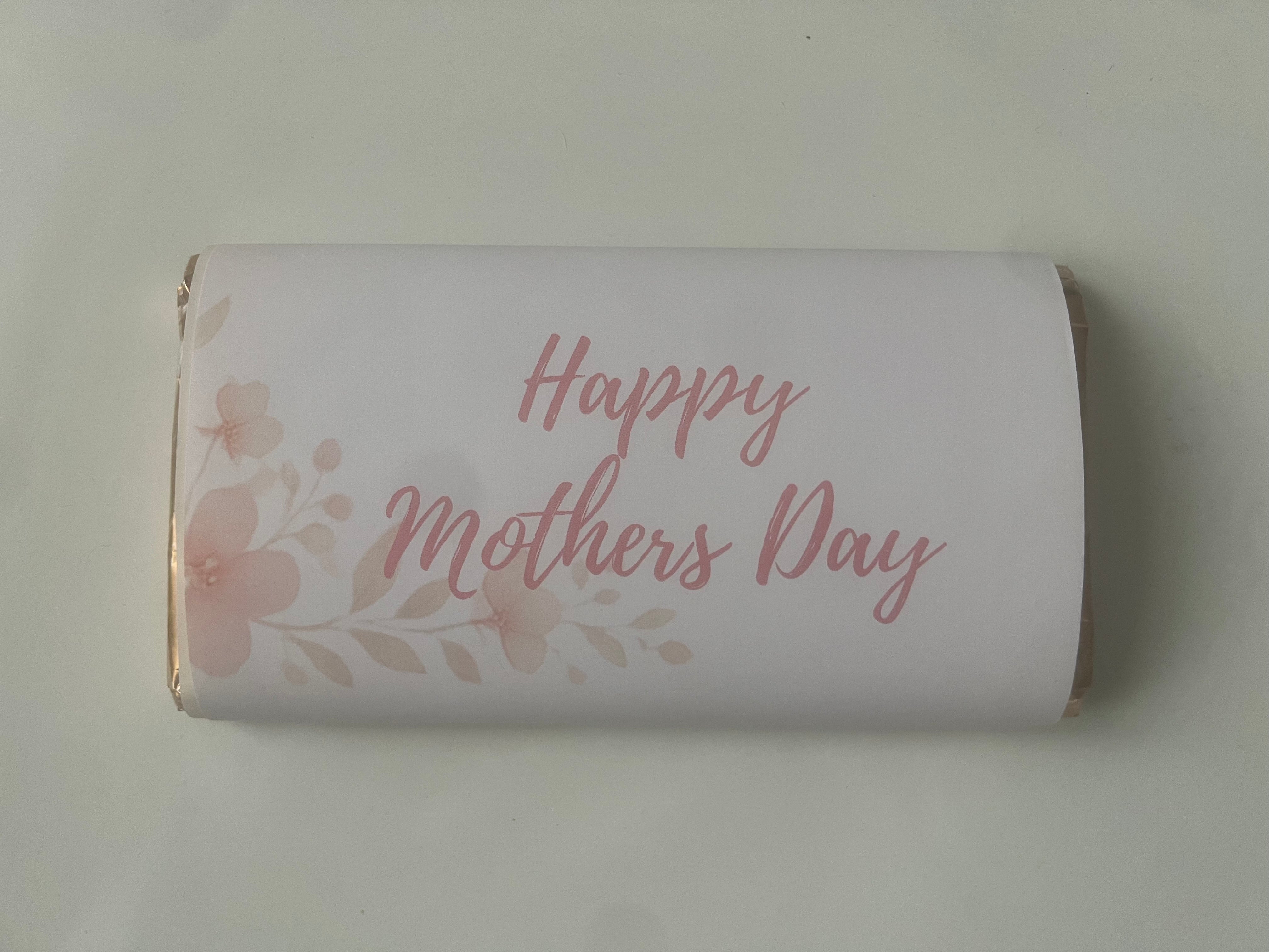 Happy Mother’s Day flowers chocolate wrapper (chocolate not included ...