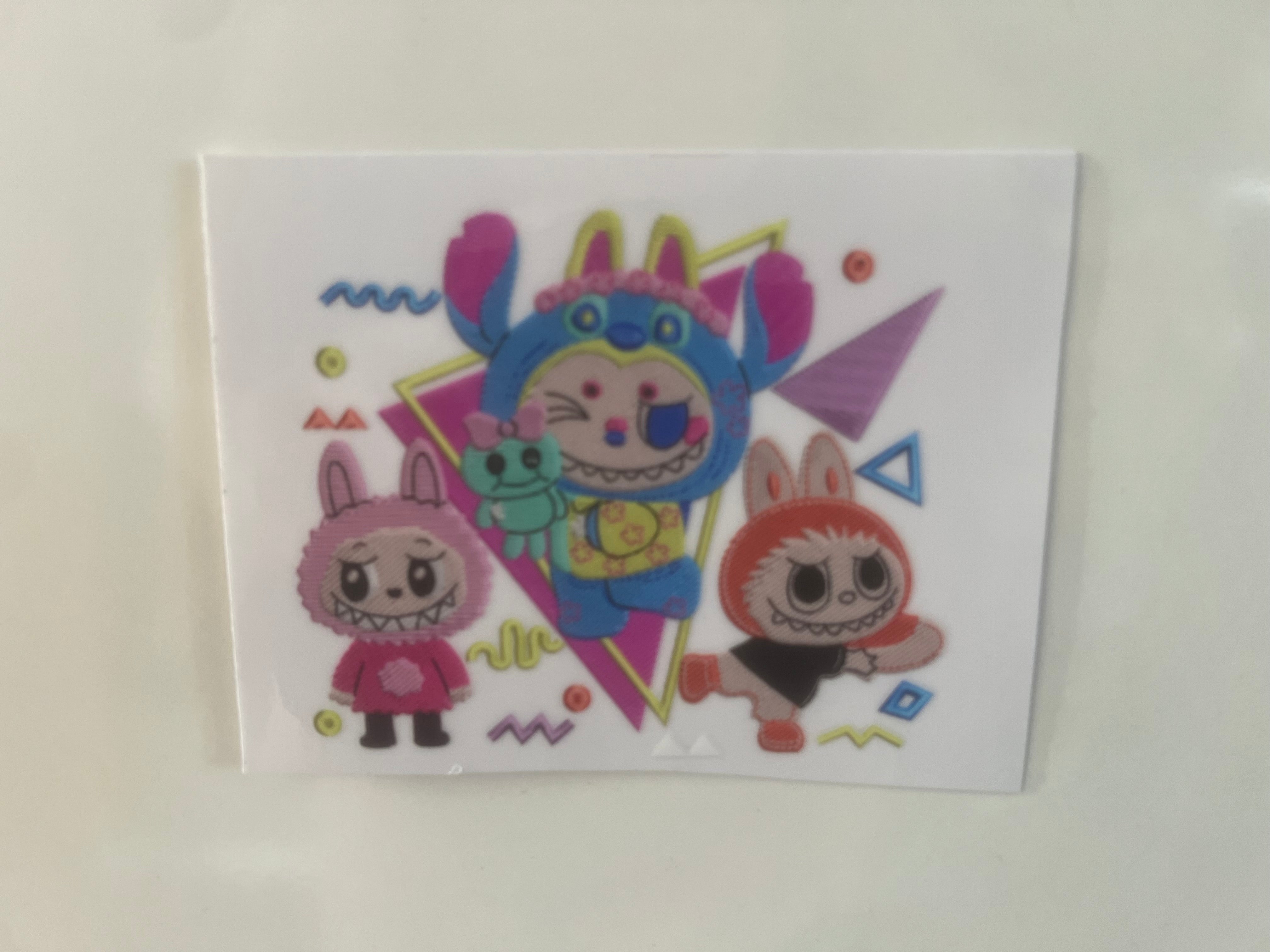 Labubu shapes faux embroidery style decal exclusive – House of Wraps