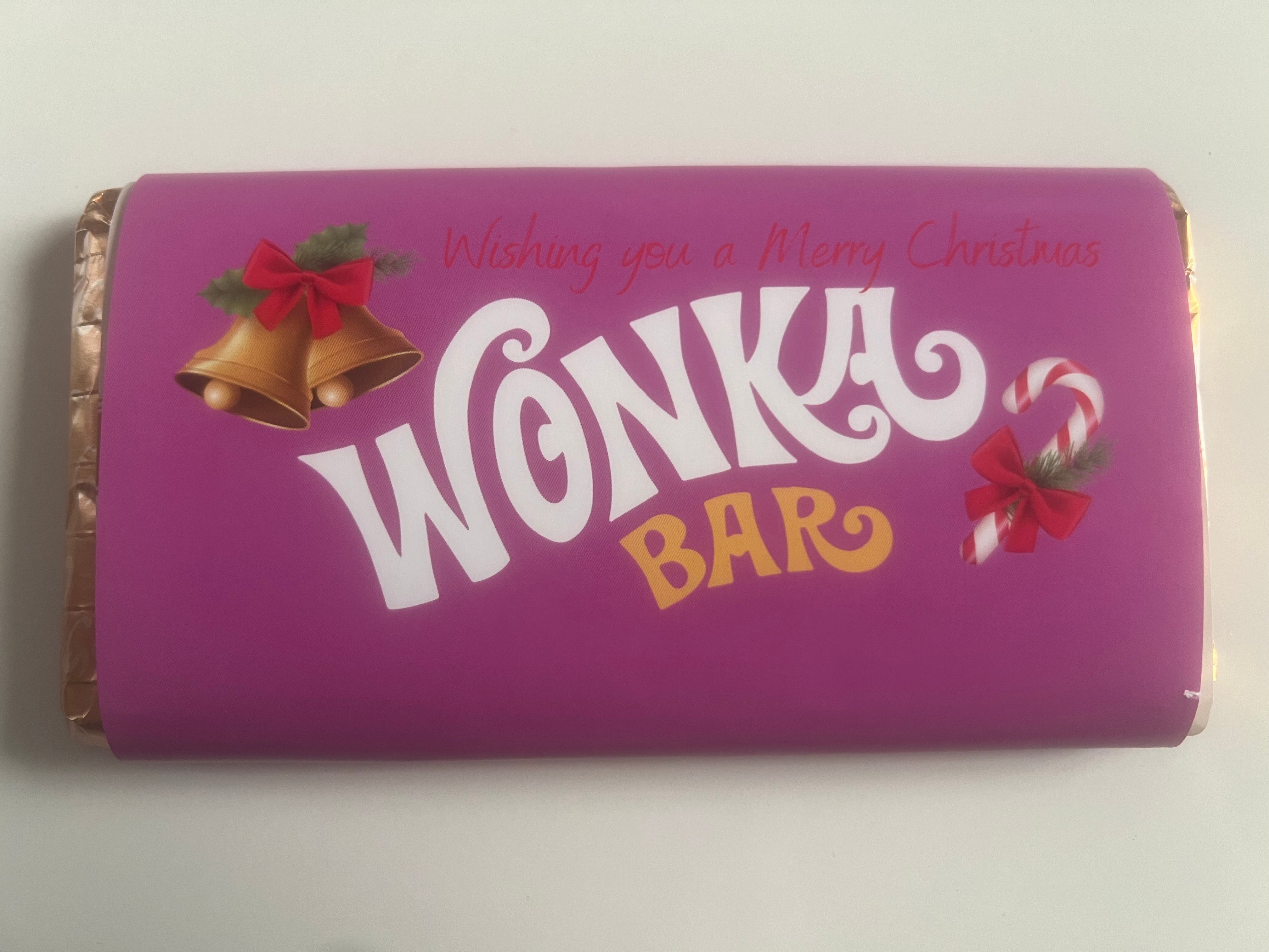 Christmas Wonka chocolate bar wrapper – House of Wraps